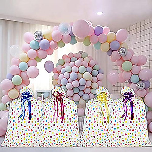 2 Pcs Large Gift Bags Oversized Plastic Storage Bags 48"x 36" with 2 Pcs Pull Flowers for Huge Big Gifts Presents Wrapping Kids Bicycle Bike Goodie Bags, Birthday, Party, New Parents Baby Shower