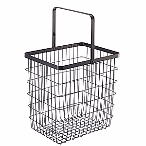 YAMAZAKI home 3163 Laundry Basket Large Storage Hamper, Black