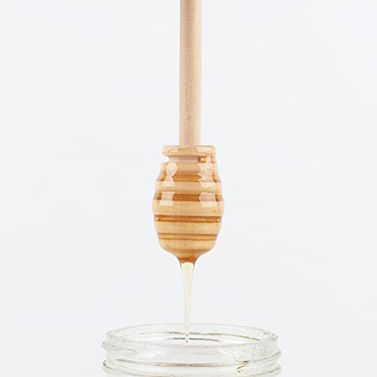 DESIOLE Wooden Honey Mixing Stirrer, 2Pcs 6 Inch Honey Dipper Sticks Honey Spoon