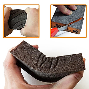 Sanding Sponge, 60 80 120 220 Coarse Medium Fine Grit Sanding Block, Sander Sponges for Drywall Metal, Sandpaper Sponge Sanding Blocks for Wood 4 Pcs by S&F STEAD & FAST