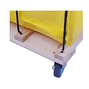 HIGOOD Basket Trucks,Service Carts Yellow 8 Bushel Knock Down Truck,Carts, 10.0 cu. ft, 400 lb, 34" L X 22" W X 30.5" H Capacity
