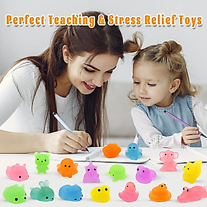 100 Pcs Kawaii Squishies 2nd Generation Glitter, Halloween Mochi Squishy Toys for Kids Party Favors, Stress Relief Fidget Toys for Classroom Prizes, Goodie Bag Stuffers, Xmas Gift for Kid Adult