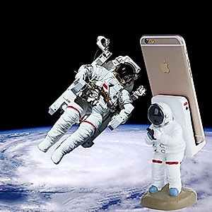 GOODKSSOP Cute Funny Cell Phone Stand, Upgraded Unique Astronaut Style, Durable Resin Material, Universal for iPhone and All Mobile Phones Tablet PC Desktop Holder Desk Mount