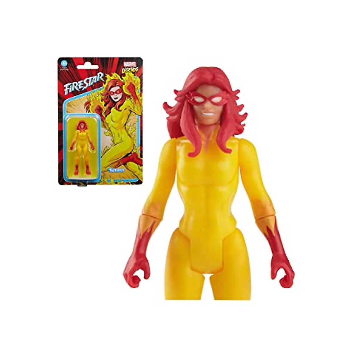 Marvel Legends Series 3.75-inch Retro 375 Collection Firestar Collectible Action Figure,Toys for Kids Ages 4 and Up