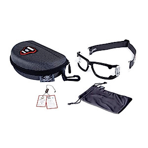 Mcolics Men's Sports Basketball Glasses Anti-fog Protective Safety Goggles for Football Hockey Rugby Baseball Racquetball Eyewear (Black)