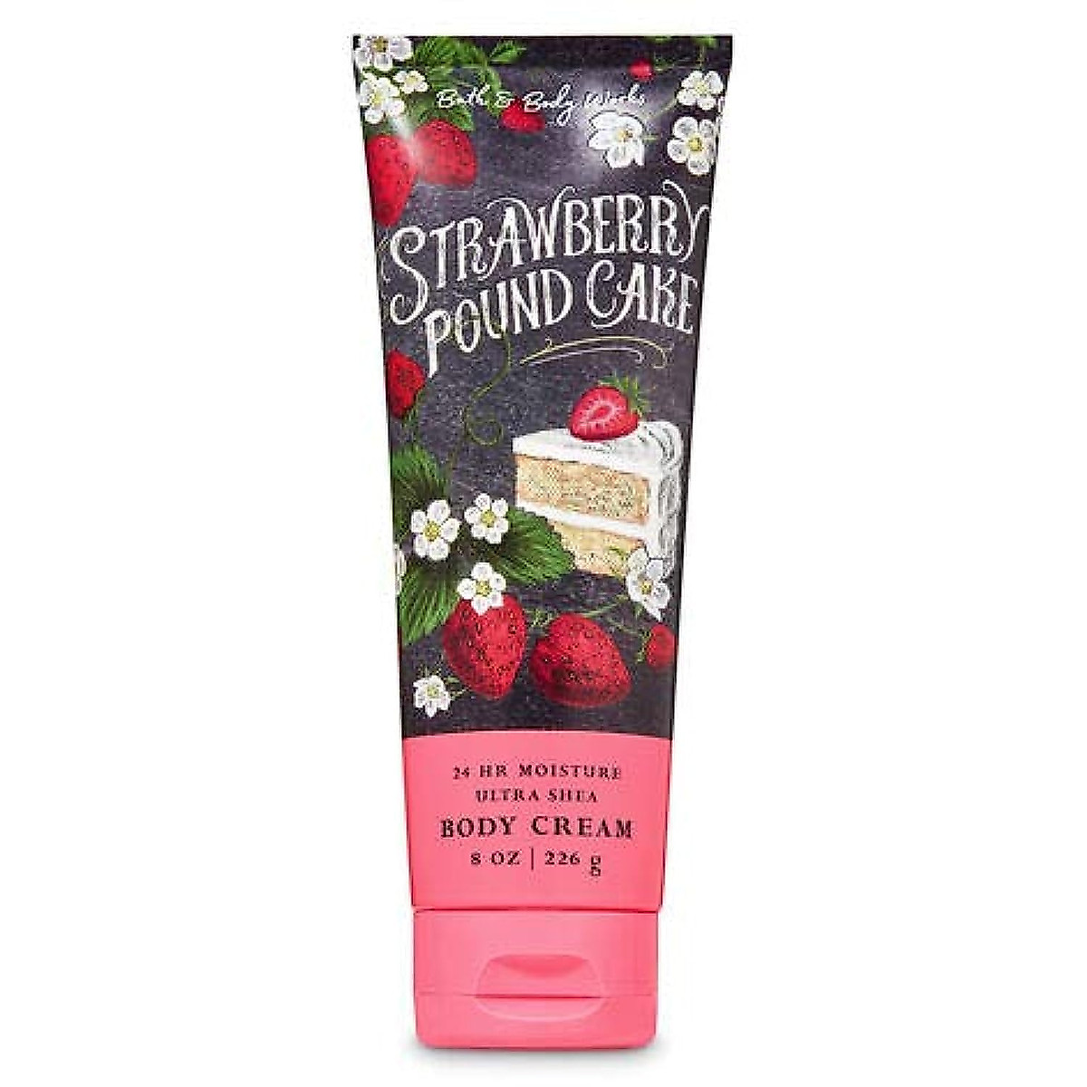 Bath and Body Works Strawberry Pound Cake Body Cream 8 Ounce Full Size