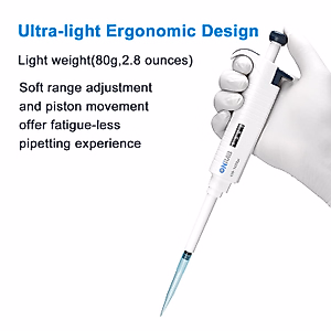 ONiLAB Lab Micropipette, Single Channel Pipette,Adjustable Volume Pipette, Micro Pipettes, High Precision Pipettor,Fully Autoclavable,0.5-10ul