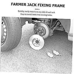 Housoutil 1 Set Jack Mount Car Jacks Car Mount Car Jack Mount Bracket Automobile High Lift Jack Auto Jack Roof Cargo Basket Monkey Climbing Pole Automatic Steel Black Jack Mount Hold