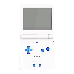 eXtremeRate Chameleon Purple Blue Glossy Custom Full Set Buttons for Gameboy Advance SP, Replacement A B L R Button Power On Off Volume Button D-pad Key for GBA SP Console - Console NOT Included