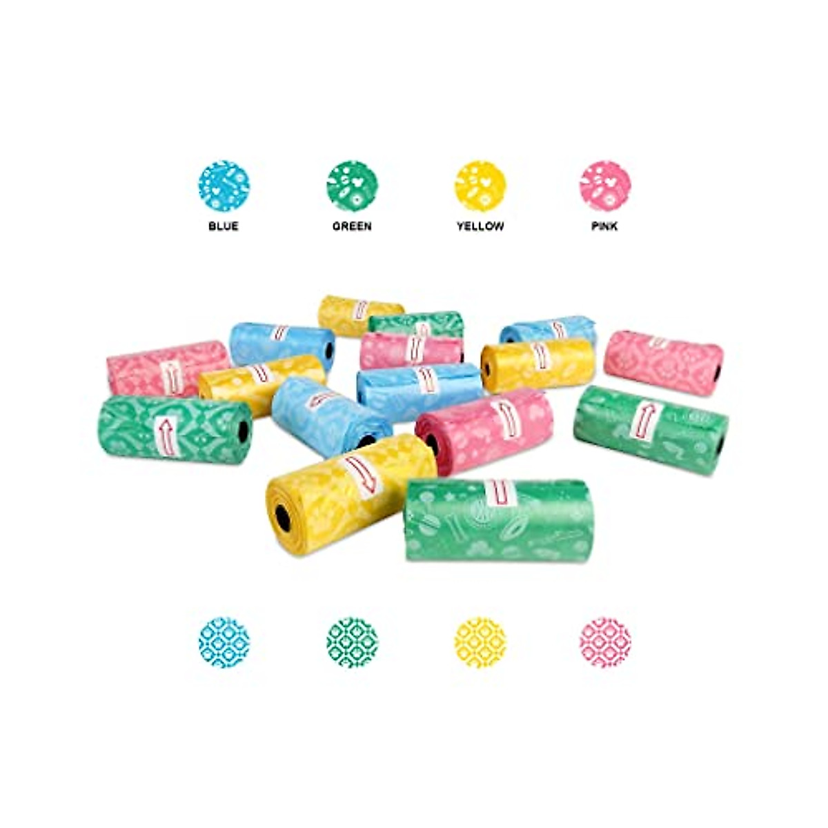 AKC Dog Poop Bags, 240 Bags 16 Rolls, Lavender Scent, Toy Print