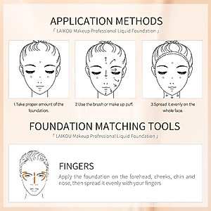 AKARY Flawless Finish Liquid Foundation, Moisturizer Long-Lasting Makeup Full Coverage Primer Face Makeup, Improves Uneven Skin Tone, Pore Minimizer, Lightweight,1.06Fl Oz (240 Natural Color)