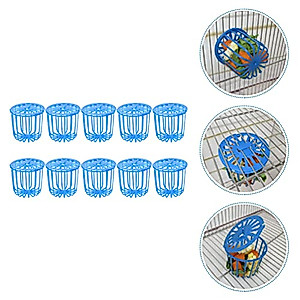 GANAZONO Parakeet Toys Small Bird Toys Bird Feeder Cage Fruit Vegetable Holder Hanging Basket Container Foraging Toys 10Pcs for Pet Bird Parrot Budgie Lovebird Bird Cage Food Holder Parrot Toys