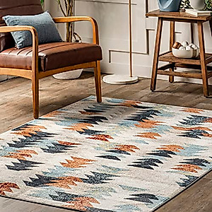 nuLOOM Allegra Southwestern Machine Washable Area Rug, 8' x 10', Multi