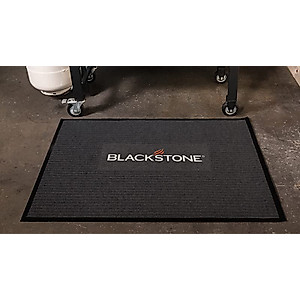 Blackstone Griddle Accessories Grill Splatter Mat (43.5" x 30.5"), 5036, Under The Grill Mat for Patio & Deck Protection – Outdoor BBQ Grilling Barbecue Pad for Gas Grill, Garage, Black.