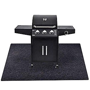Under The Grill Protective Deck and Patio Mat, 36 x 48 inches, Use This Absorbent Grill Pad Floor Mat for Your BBQ Grilling Gear Gas Electric Grill Without Grease Splatter and Other Messes