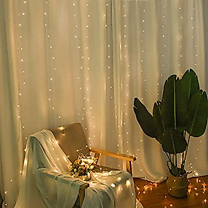 Christmas Lights,3X3M Solar Led String Light, Outdoor Fairy Curtain Lights, Garland Window Christmas Decoration, for Home Garden Party Solar Lamp