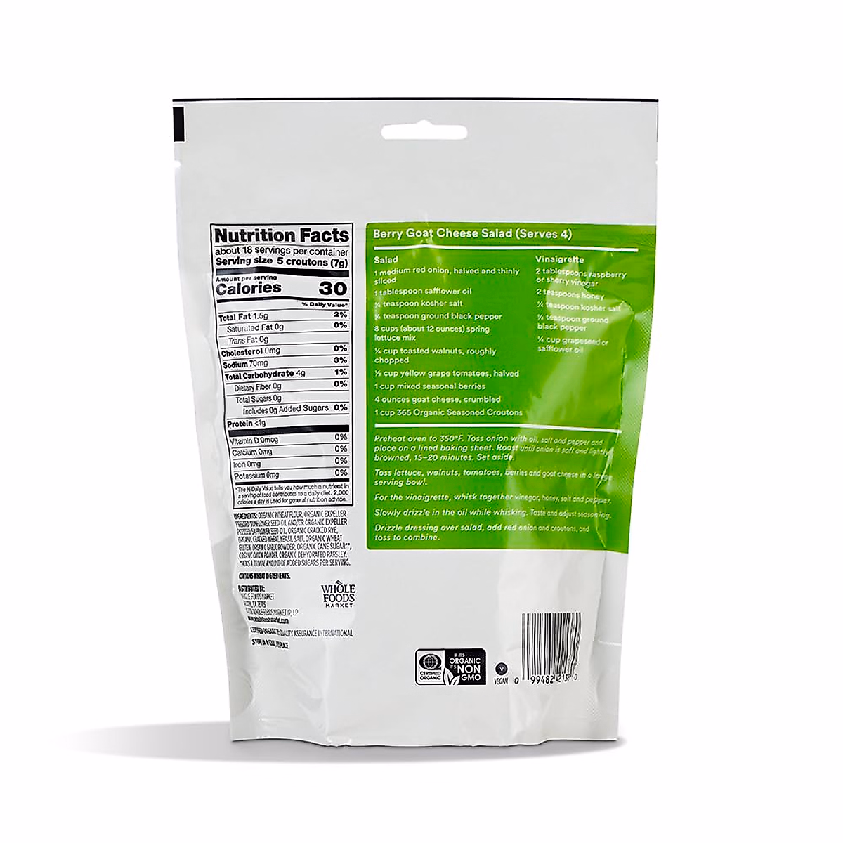 365 by Whole Foods Market, Organic Seasoned Croutons, 4.5 Ounce