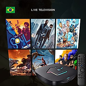 2023 Newest H8 HTV 8 Box IPTV Brazil Brazilian More Videos Quad Core Andorid 9.0 8K HDR Image Android 9 HDMI 2.0 LAN Multi-Media