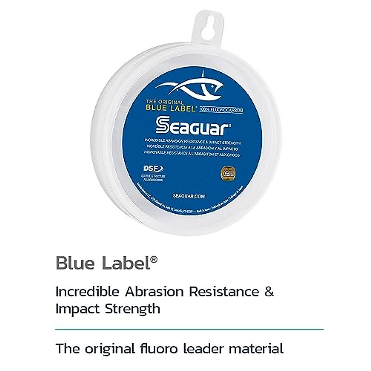 Seaguar Blue Label 100% Flourocarbon Fishing Line (DSF), 15lbs, 25yds Break Strength/Length - 15FC25