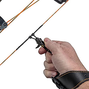 Trophy Ridge ArchX Archery Bow Release - Smooth Dual Caliper Release, Adjustable Strap Length, Interlocking Jaw System, Premium Leather Buckle Strap, Trigger Travel Tuning , Black