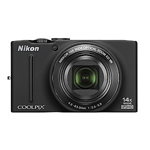 Nikon COOLPIX S8200 16.1 MP CMOS Digital Camera with 14x Optical Zoom NIKKOR ED Glass Lens and Full HD 1080p Video (Black) (Discontinued by Manufacturer)