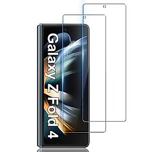 LYWHL [2-Pack for Samsung Galaxy Z Fold 4 Screen Protector, HD Clear Tempered Glass Protector Film for Galaxy Z Fold 4 5G 6.2 Inch, Anti Scratch Bubble Free Case Friendly Easy Install - Transparent