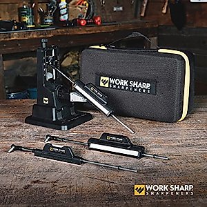 Work Sharp Precision Adjust Elite Knife Sharpener Including Additional Sharpening Stones and Carry Case