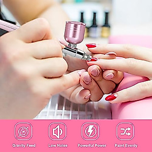 Airbrush Kit with Compressor (Pink-01)