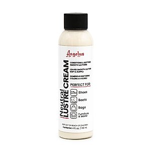 Angelus Shoe Cream Leather Balm 4oz - Conditions & Restores Leather Boots, Furniture, Jackets, Shoes, Purses, & Accessories - Neutral