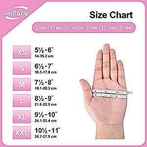 SwiftGrip Pink Nitrile Gloves, 3-mil, Pink Industrial Gloves Disposable Latex Free, Gloves for Cleaning & Esthetician, Pink Rubber Gloves, Pink Cleaning Gloves, Powder-Free, 50-ct Box (Medium)
