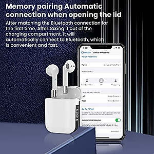 VENCO AP19 True Wireless Bluetooth Earbuds for iPhone/Android Phones - Bluetooth 5.0 Wireless Earphones with LED Display, Touch Control, USB Charging Case