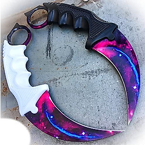 New 2PC TACTICAL COMBAT KARAMBIT NECK KNIFE Hunting BOWIE FIXED BLADE GALAXY SET Camping Outdoor Pro Tactical Elite Knife BLDA-0904
