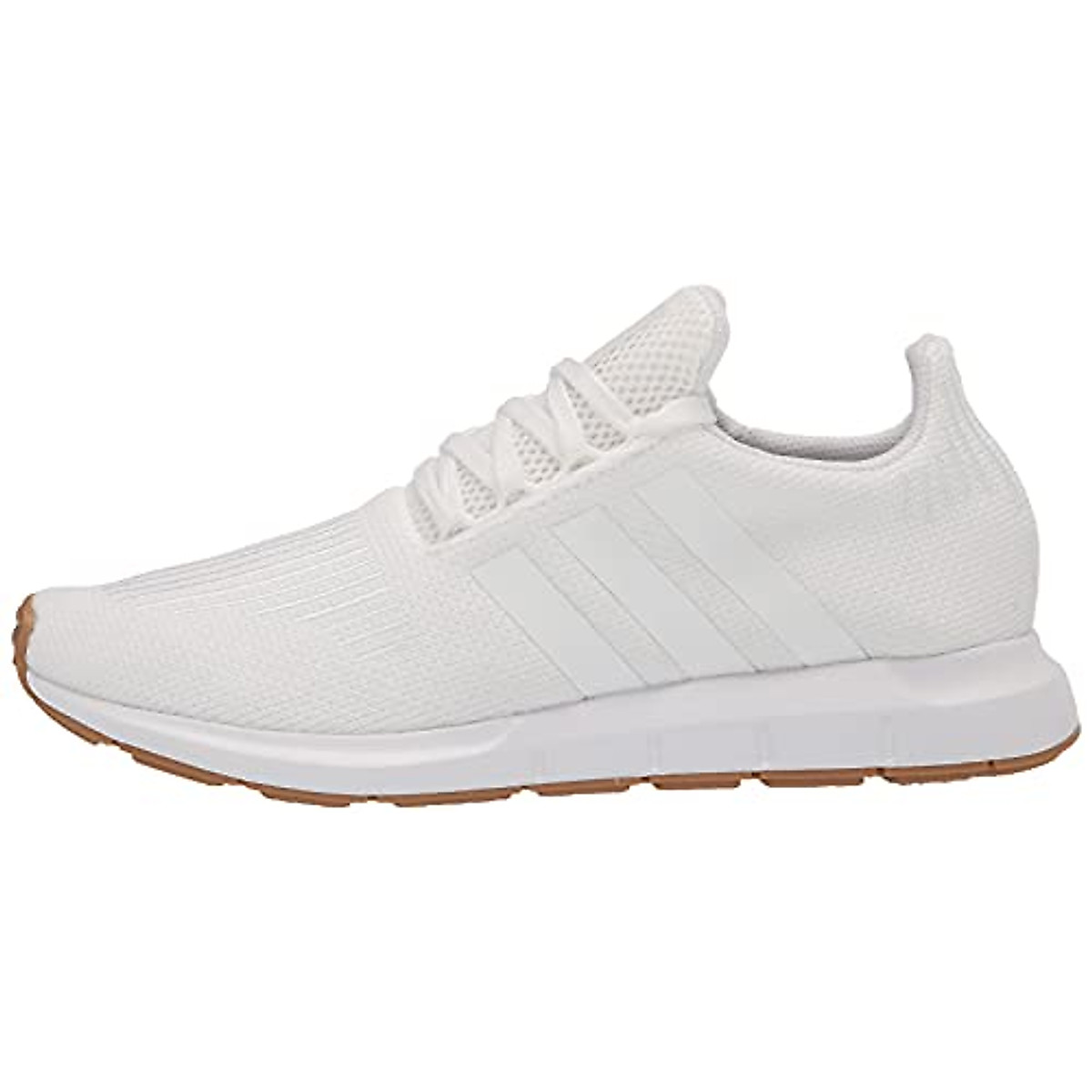 adidas Men's Swift Running Shoe, White/White/Gum, 10