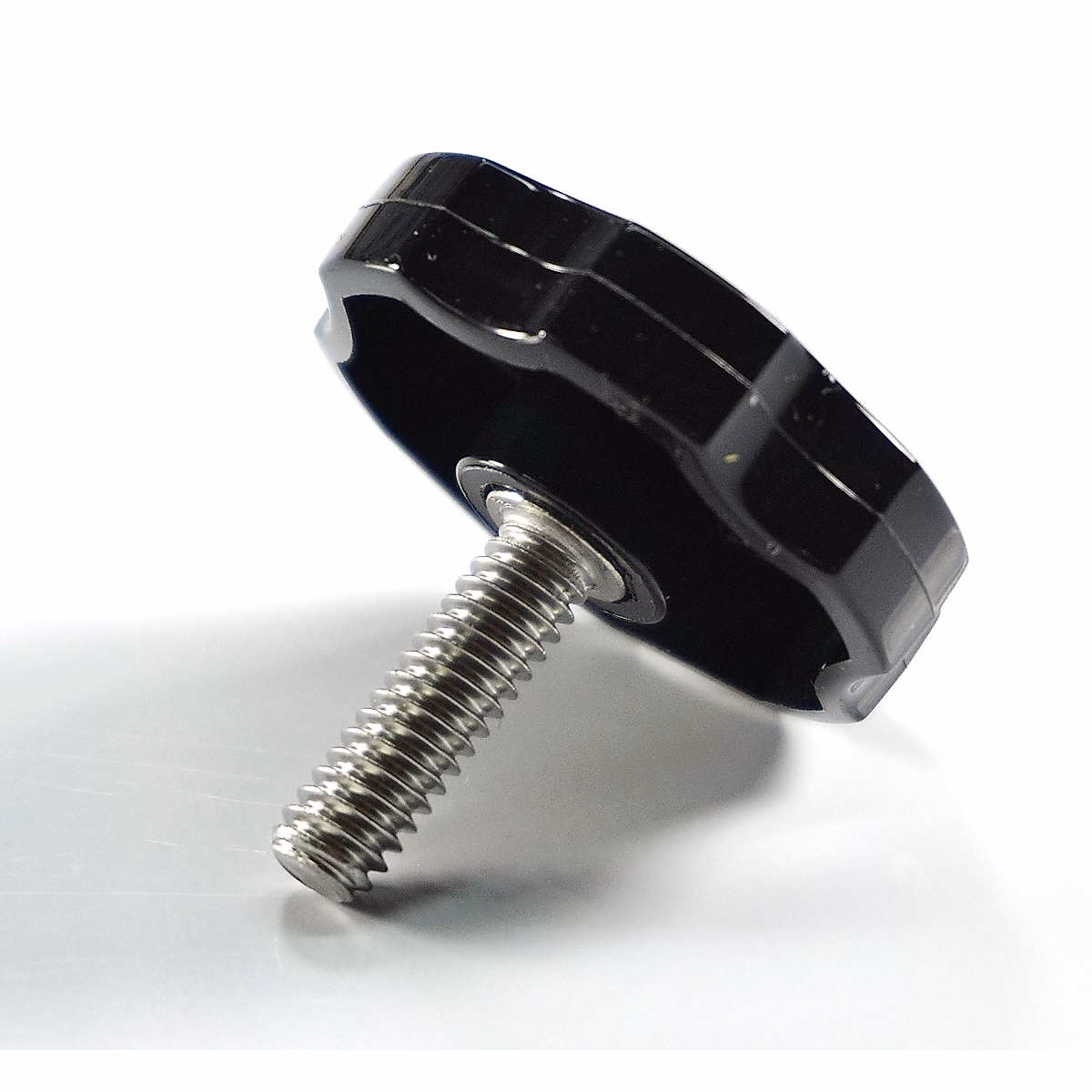 1/4"-20 x 3/4" Thumb Screw Stainless Steel Standard/Coarse Threads Clamping Rosette Knobs Black - Made in The USA (2)