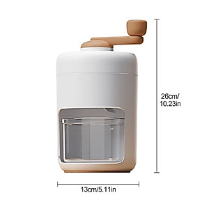 BVCED Shaved Ice Maker Snow Cone Machine Manual Slushie Machine with Sharp Blades Portable Ice Crusher and Shaved Ice Machine with Ice Cube Mold Ice Shaver Machine for Snow Cones, Frozen Cocktails