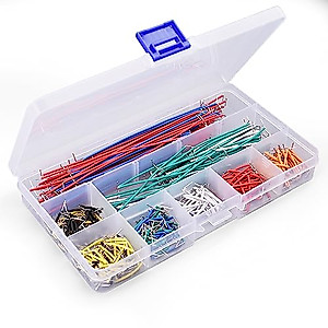10cm 120Pcs Breadboard Jumper Wires Male to Female, Male to Male, Female to Female +14 Vaules 560 pcs 2-125mm Flexible Breadboard Jumper Wires +1pcs Tweezer for Arduino and Raspberry Pi