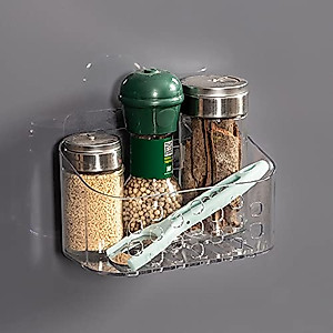 Ettori Sponge Holder Sink Caddy, Plastic Kitchen Sink Organizer Clear Sponge Holder for Kitchen Sink, Bathroom- No Drilling