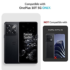 TUDIA DualShield Grip Designed for OnePlus10T Case 5G, [MergeGrip] Shockproof Military Grade Slim Dual Layer Protection for OnePlus 10T 5G Case (Matte Black)