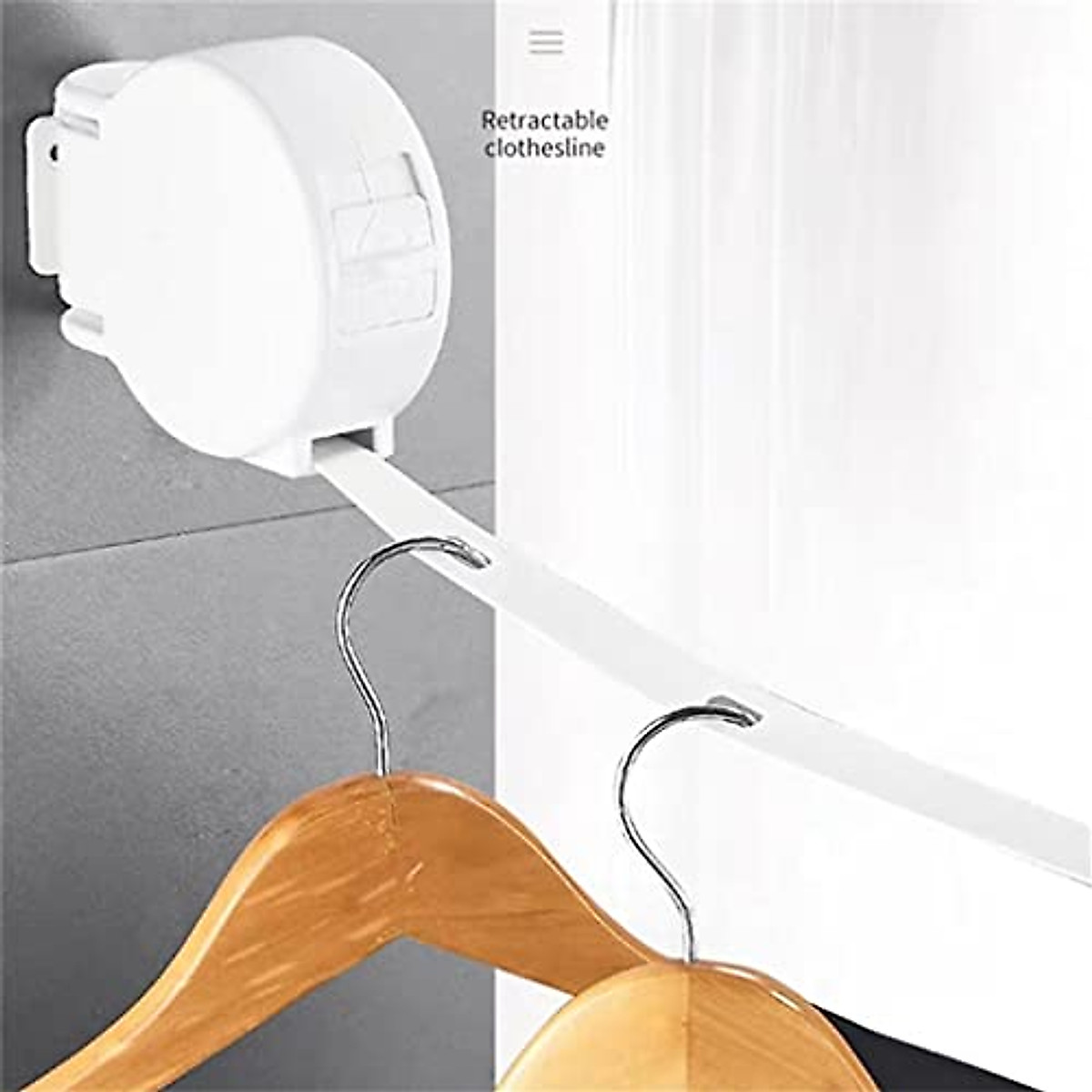 N/A Black/White Clothesline Dryer Laundry Holder Retractable Belt Wall Mounted Drying Racks Hidden Hanger ( Color : D , Size : 1 )