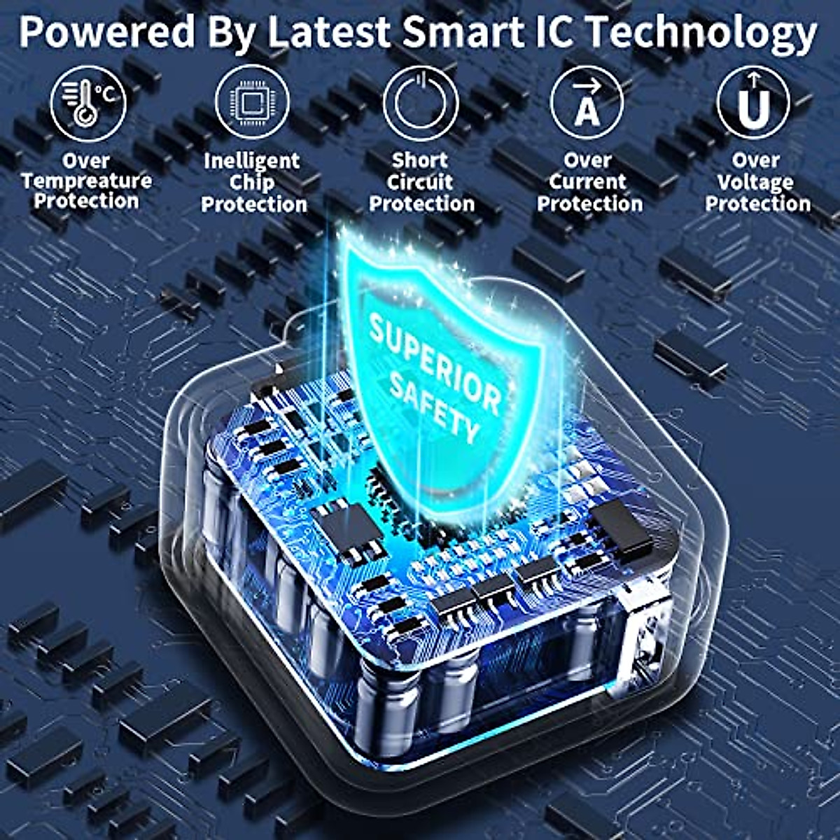 [Apple MFi Certified] iPad & iPhone Fast Charger, Linocell 12W USB Smart Power Wall Charger Foldable Portable Plug with Quick Charging Lightning Cable for iPhone 14/13/12/11, iPad Air 3/2/1, iPad Mini