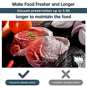 SEATAO 6” X 10” 300 Count Vacuum Sealer Bags，precut Pint, Ideal for Food Saver, BPA Free, Commercial Grade, Great for Storage, Meal Prep and Sous Vide