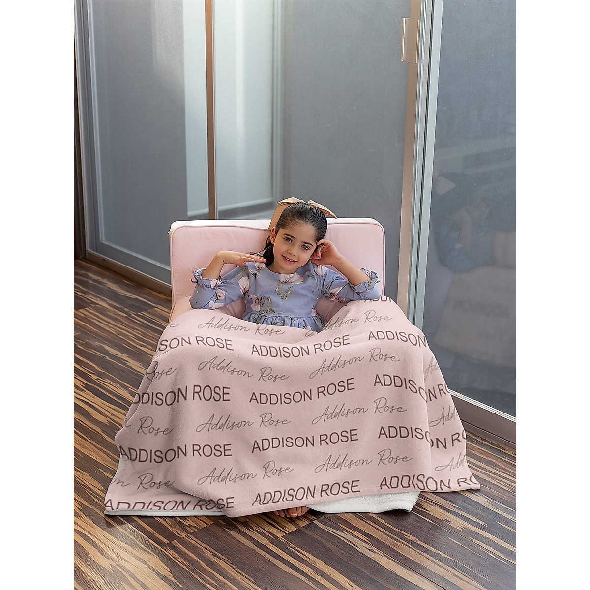 Personalized Baby Blanket, Monogram Name Blanket, Swaddle Receiving Blanket, Photo Prop Birth Announcement, Customized Name Blanket for Infants Newborns, Custom Name