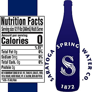 Saratoga Natural Spring Water - 28 oz. (Non-Carbonated, Pack of 12)