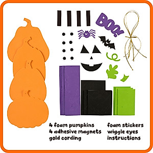 Ready 2 Learn Create Your Own Halloween Pumpkins | Set of 4 | Halloween Crafts for Kids Ages 4-8 | DIY Party Favors, Ornaments, Magnets and Decor