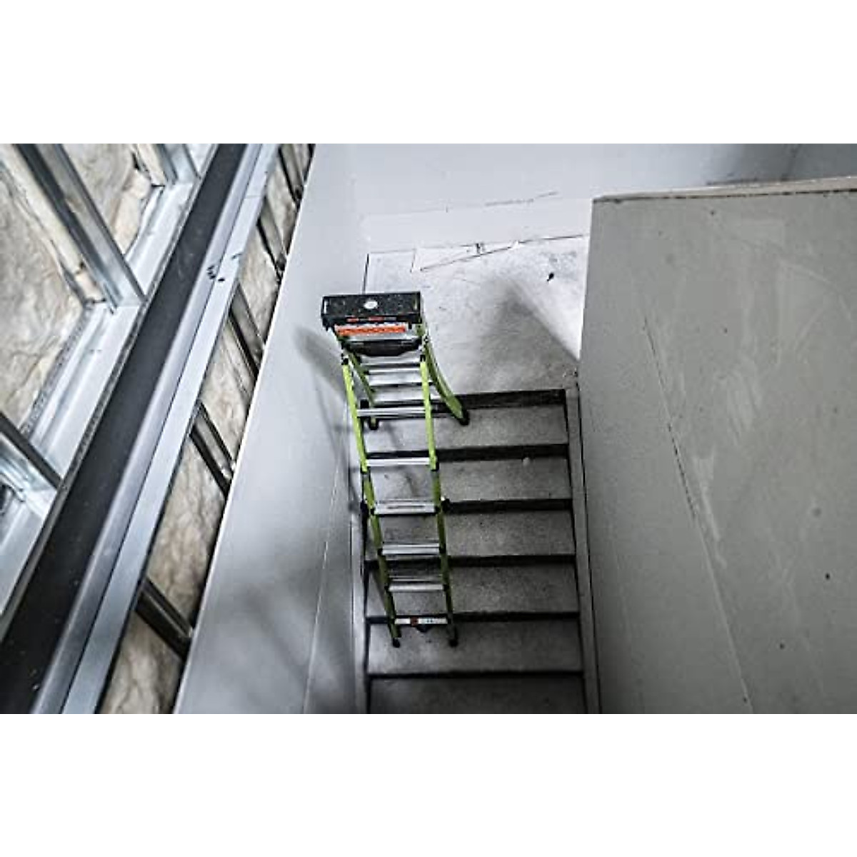 Little Giant Ladders, King Kombo 2.0 XT, Industrial, M6, 6 Ft. A Frame, 10 Ft. Extension, Fiberglass, Type 1AA, 375 lbs Weight Rating, (13936-071), Hi-viz Green