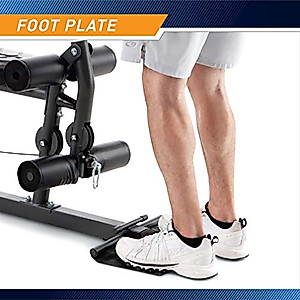 Marcy 150lb. Stack Home Gym with Pulley, Arm, and Leg Developer Multifunctional Workout Station for Weightlifting and Bodybuilding – 300 lbs Capacity MWM-4965, Black