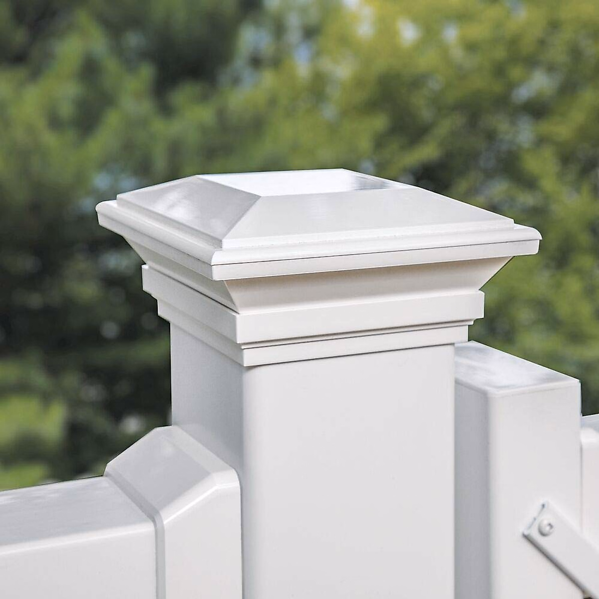 Barrette Outdoor Living 73019233 Contemporary Top Vinyl Rail Post Cap, White