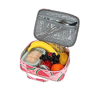 LOIDOU Lunch Box Kids Girls Insulated Lunch Bag Thermal Meal Tote Reusable Lunch Pail Bags for School Travel