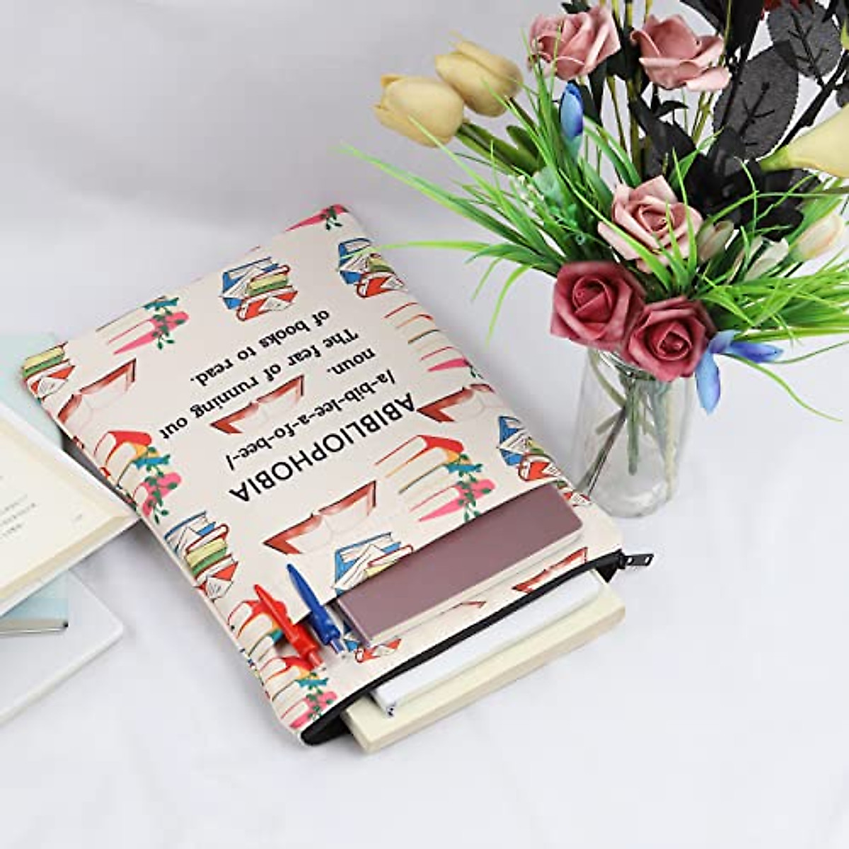 Book Nerd Book Sleeve Reading Book Protector Book Lover Gift Abibliophobia Book Cover Bookworm Gift Book Club Gift