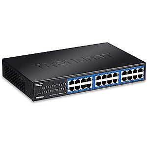 TRENDnet 24-Port Gigabit GREENnet Desktop Switch (TEG-S24DG) and Rack Mount Kit for TEG-S16Dg/TEG-S24Dg (ETH-11MK)